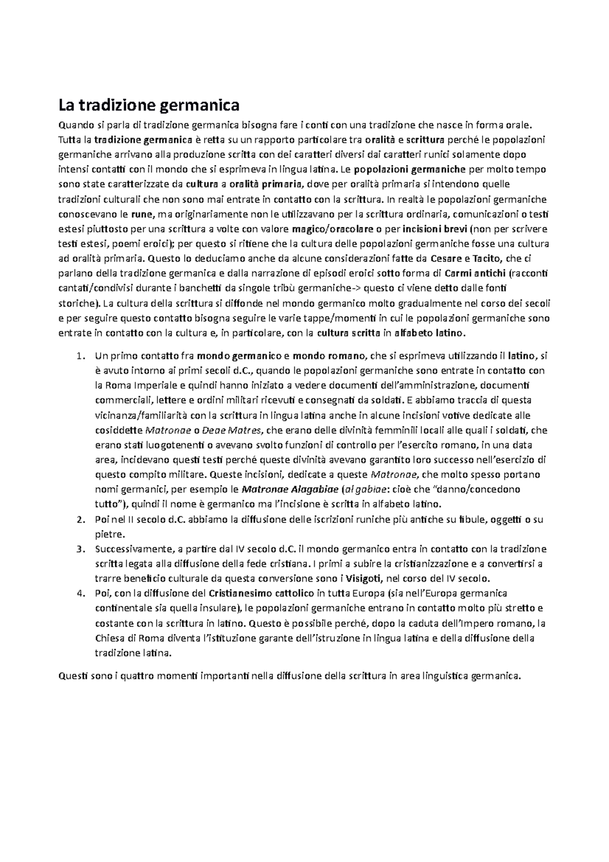 La tradizione germanica - Tutta la tradizione germanica è retta su un ...