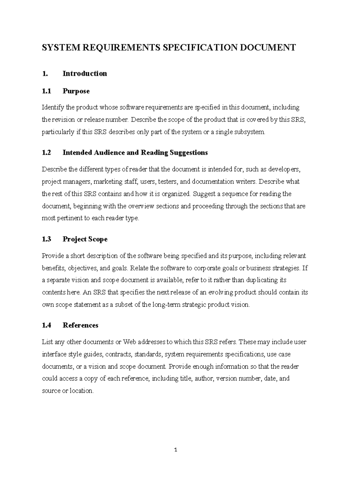 System Requirements Specification Document - SYSTEM REQUIREMENTS ...
