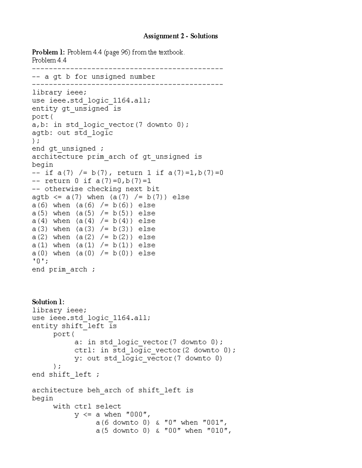 Solution-Assignment 2-v2 OAM corrected - Assignment 2 - Solutions Problem 1: Problem 4 (page 96 ...