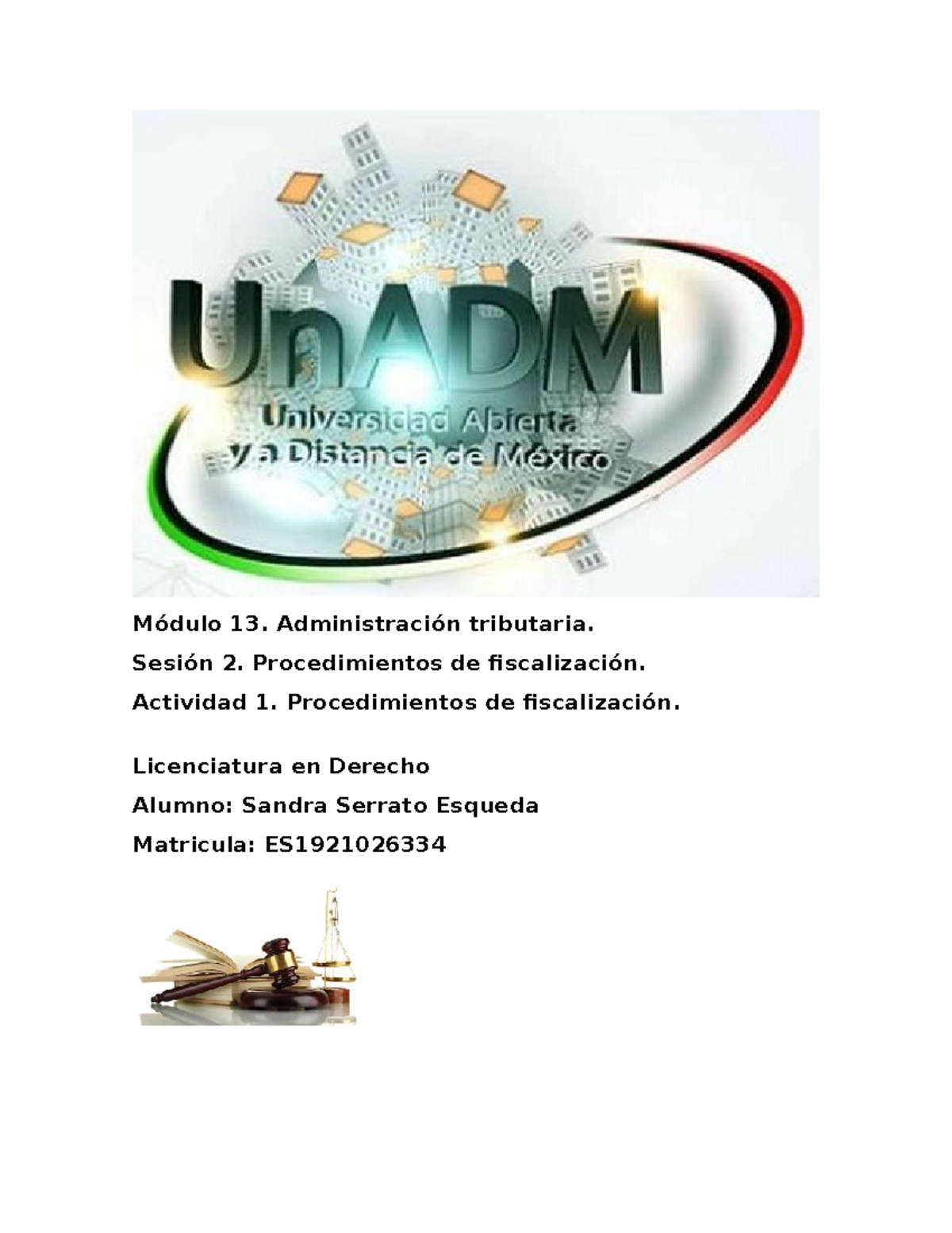 M13 U2 S2 SASE - Administración Tributaria, actividad uno, dos y ...