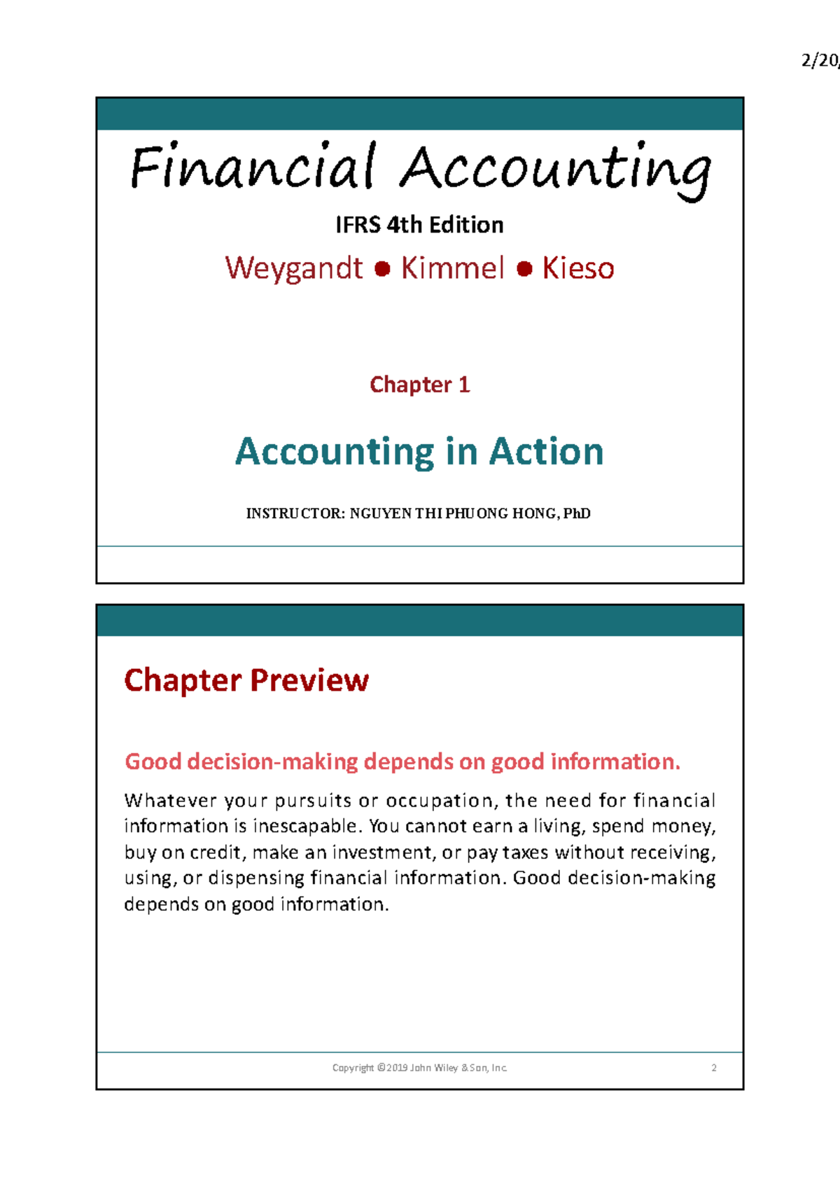 Chapter-1 - slide bài giảng - Financial Accounting IFRS 4th Edition Chapter 1 Accounting in ...