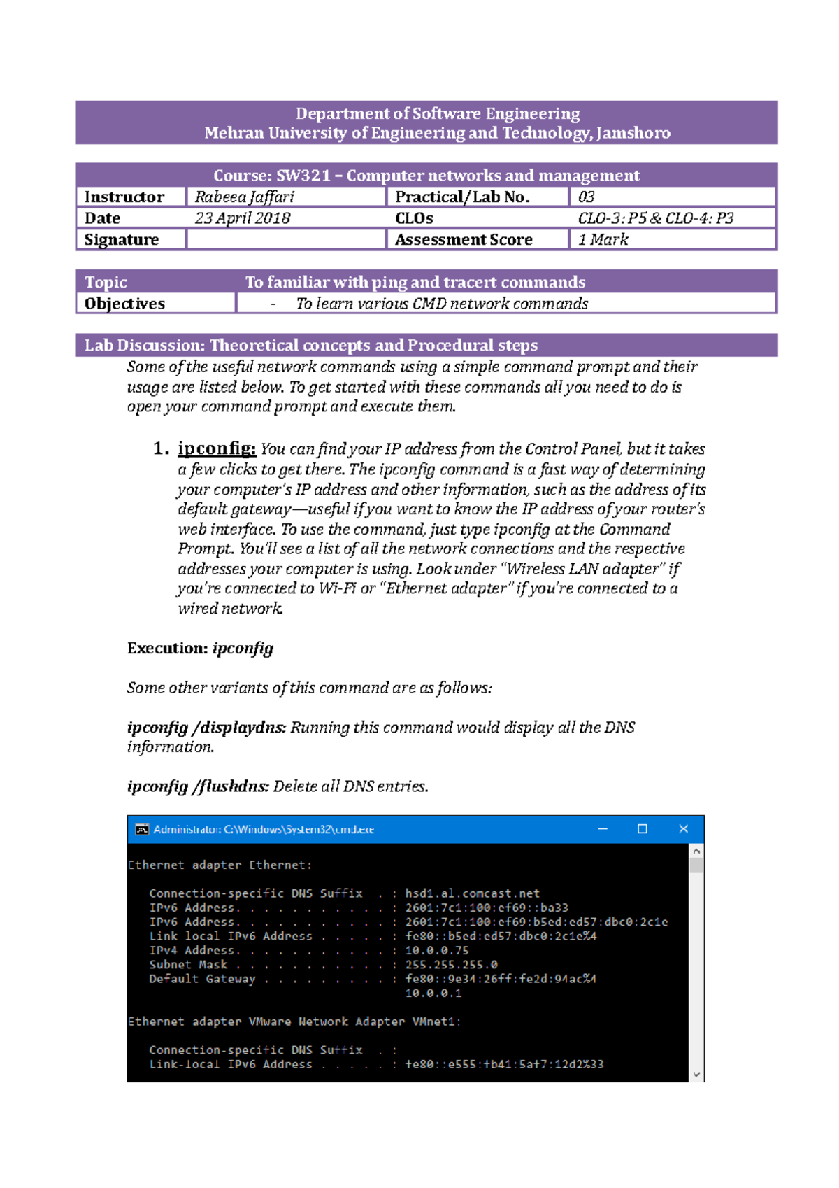 Cnm-lab-3 - Computer Networking and Switching - Department of Software ...