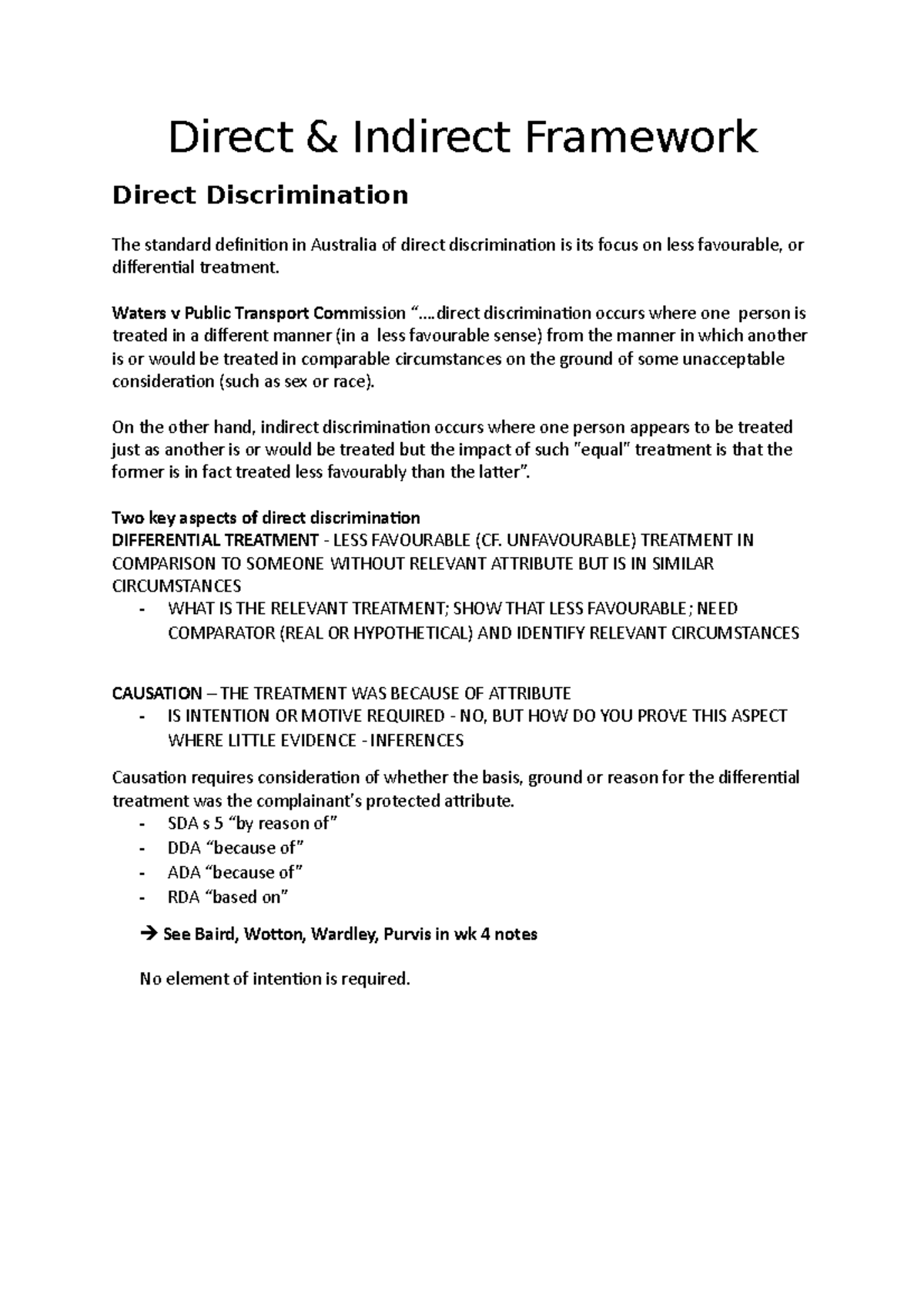 Direct & Indirect Framework - Direct & Indirect Framework Direct ...