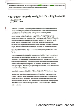 VCE English Sample Exam 2024 - © VCAA 2023 English Task Book YYYY VCE ...