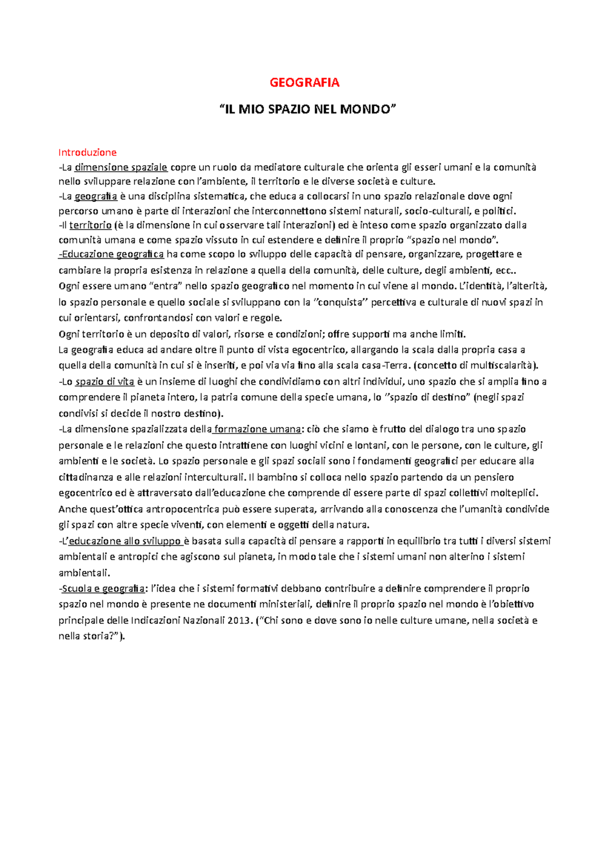 Il mio spazio nel mondo - C. Giorda - GEOGRAFIA MIO SPAZIO NEL ...