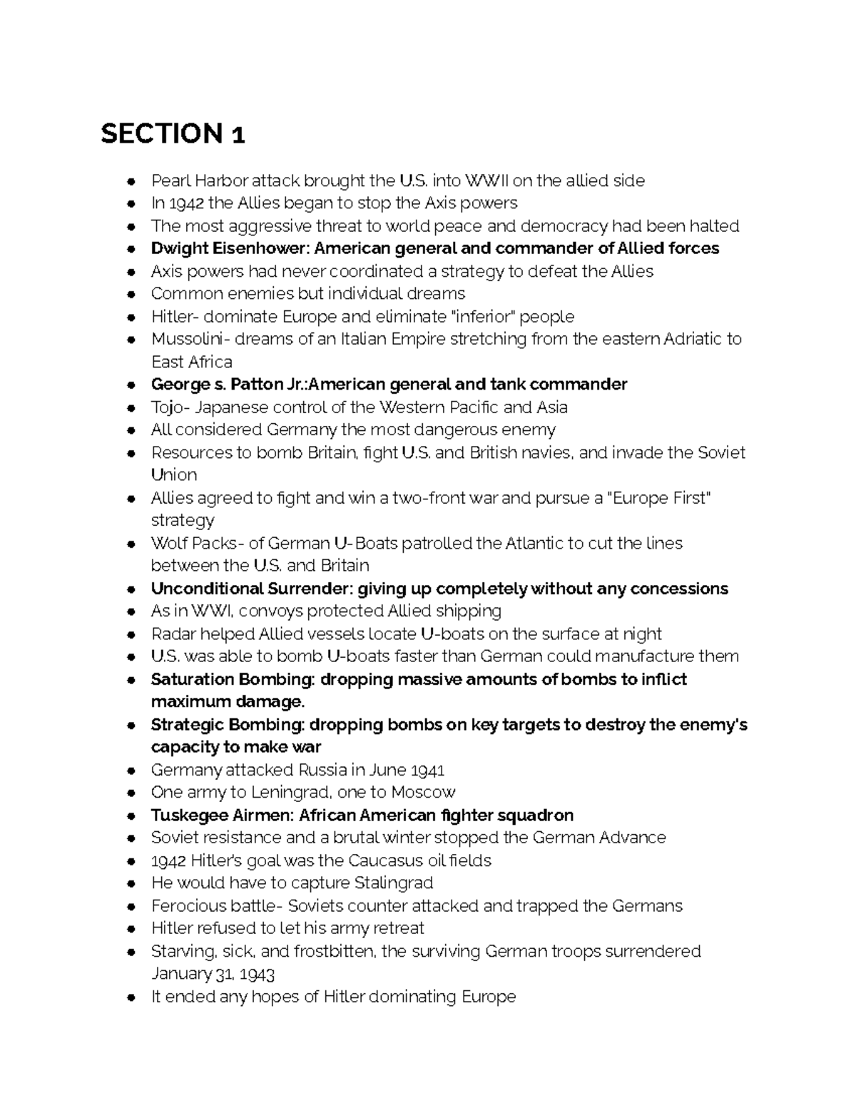 Chapter 24 Notes - SECTION 1 Pearl Harbor attack brought the U. into ...