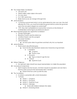 POLS Study Guide - Articles of Confederation - First U. Constitution ...