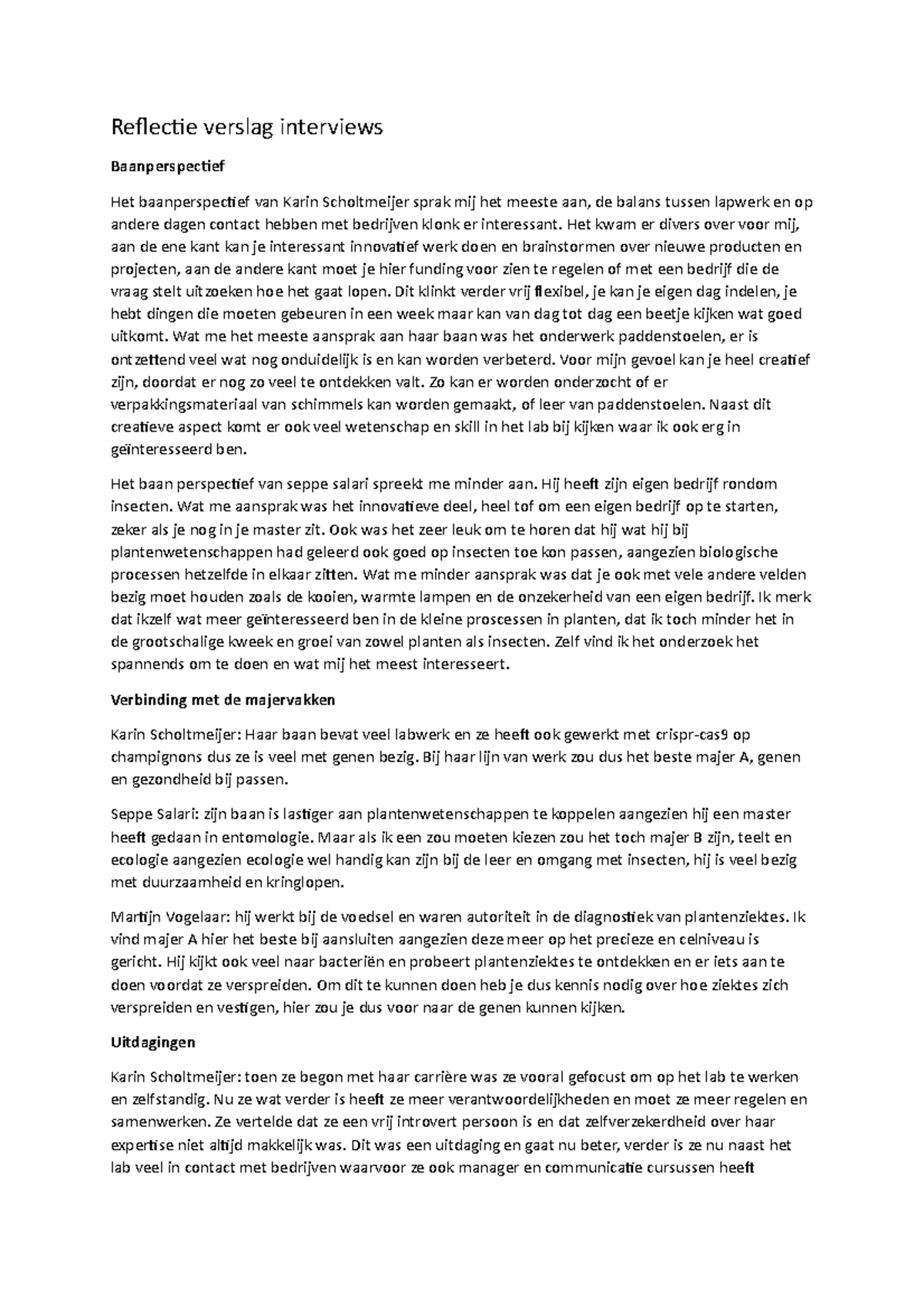 Taravanveen-interviewreport - Reflectie verslag interviews ...