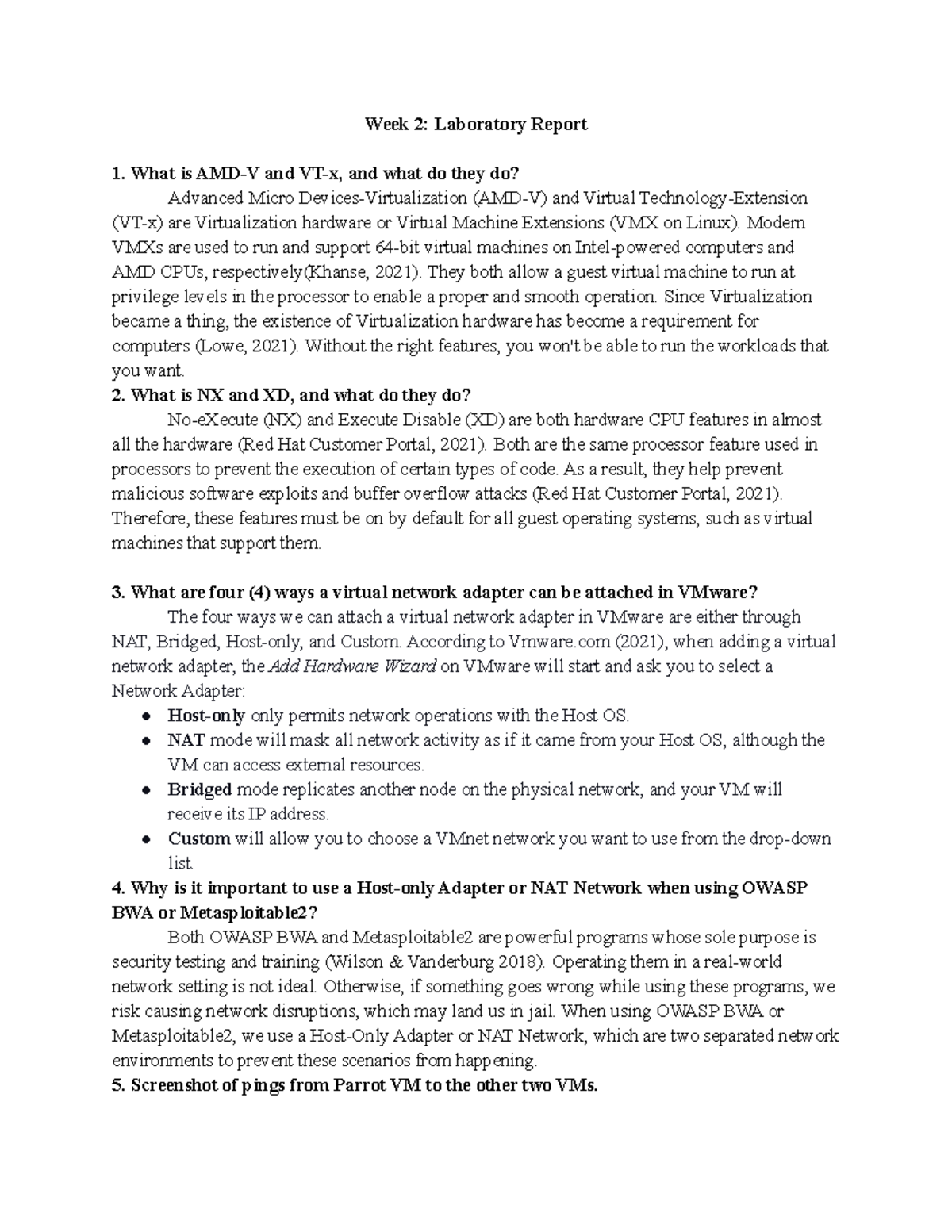 CYB215 Week 2 Laboratory Report - Week 2: Laboratory Report 1. What is ...