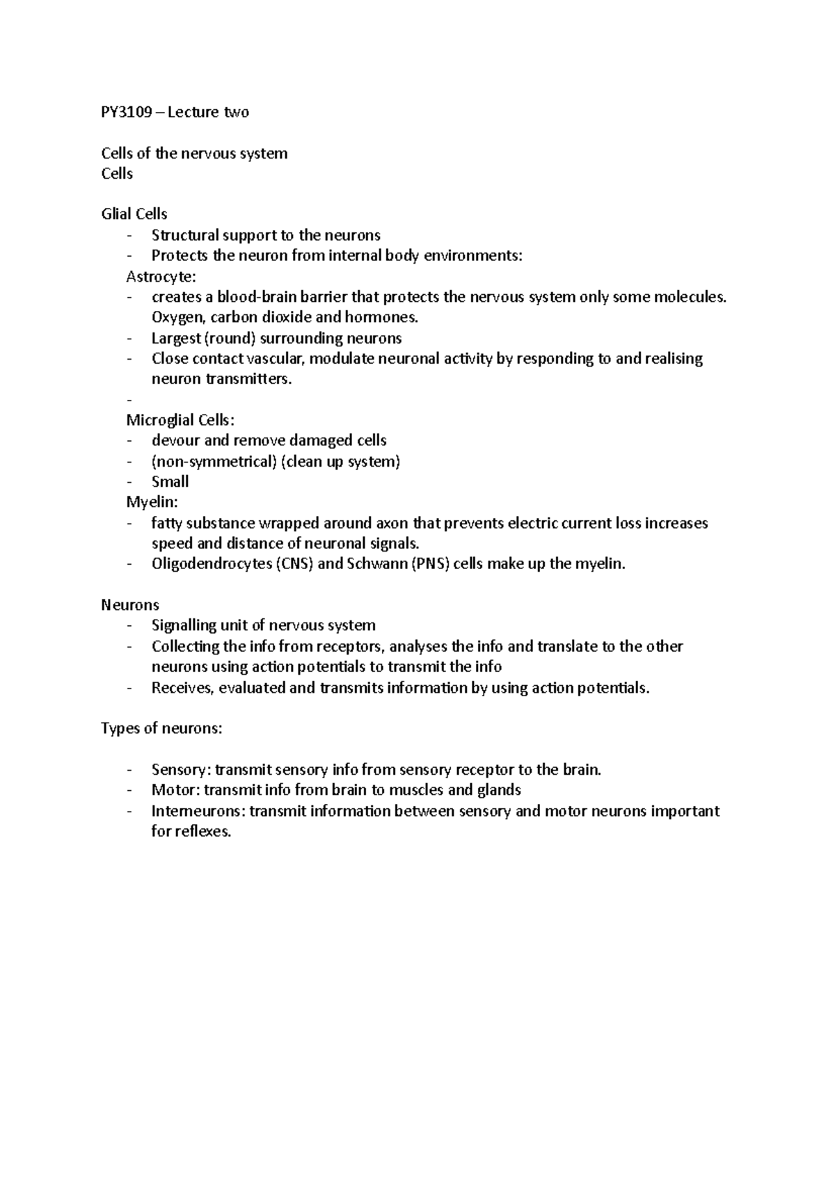 Week 2 Lecture Notes And Tutorial Notes Py3109 Lecture Two Cells 5139