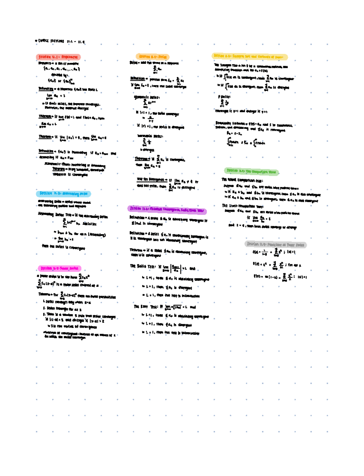 Midterm #3 Notes - coverssections ii i ii a sectionii i sequences g ...