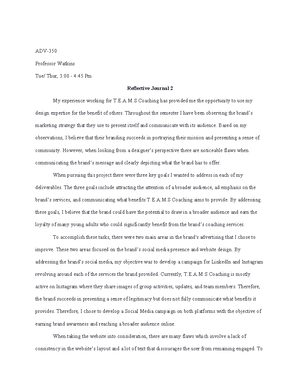 Final Research Paper - Final Research Paper ADV-350-TR300A College of ...