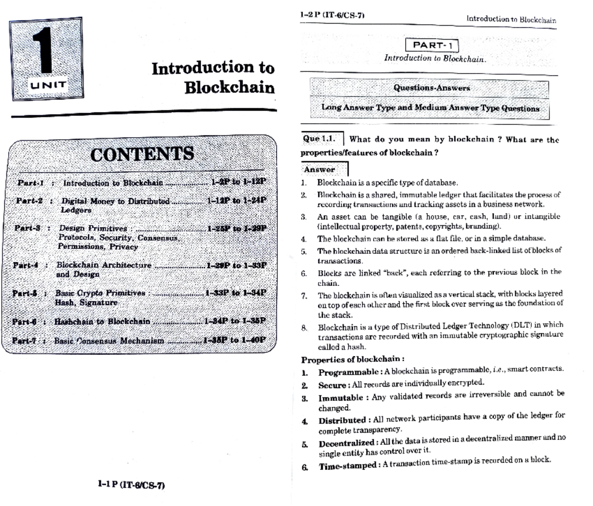 Blockchain - Unit 1, 2 - ....... - B.tech - Studocu