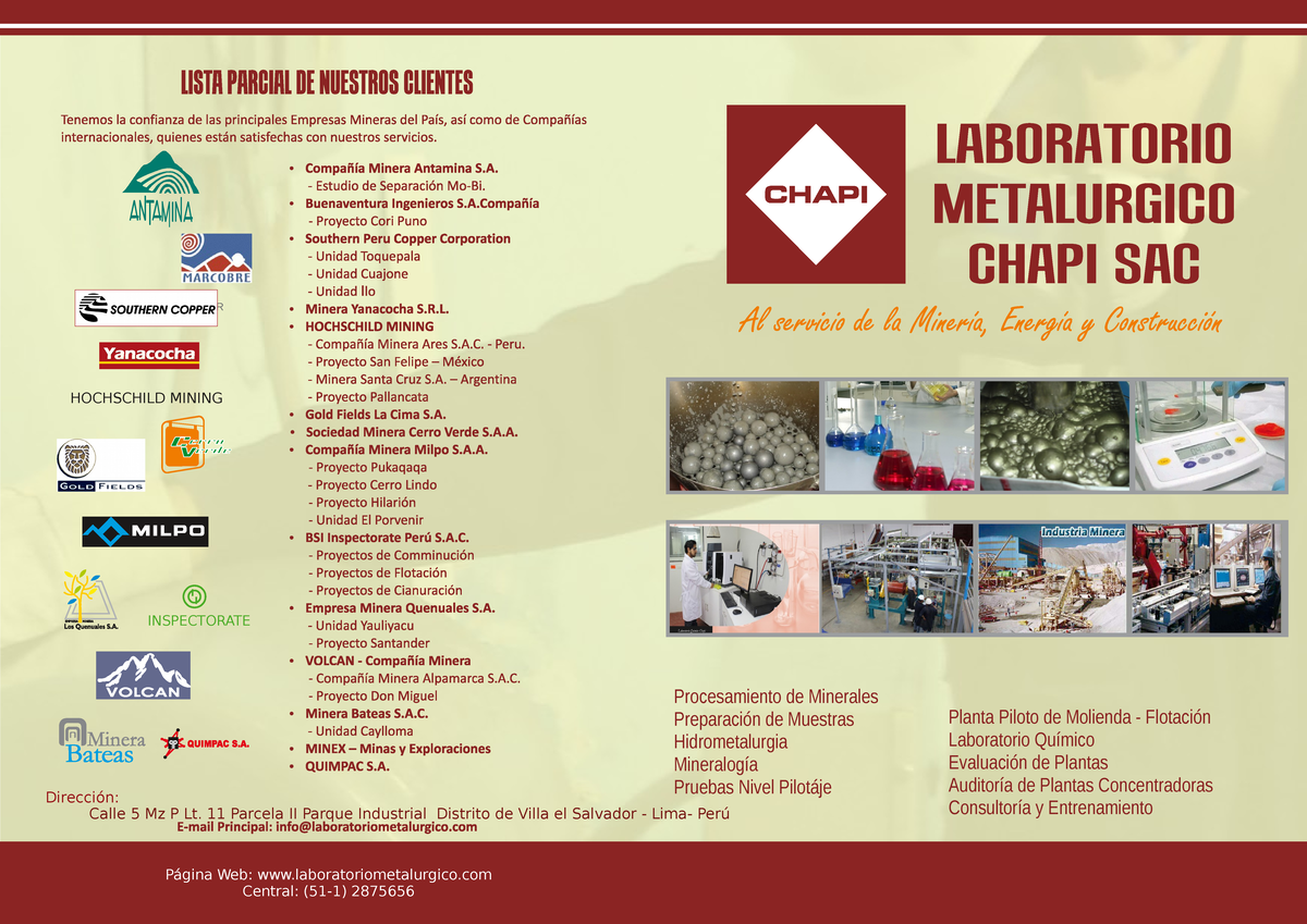 Chapi-brochure-2019 - brochure - INSPECTORATE SOUTHERN COPPER ...