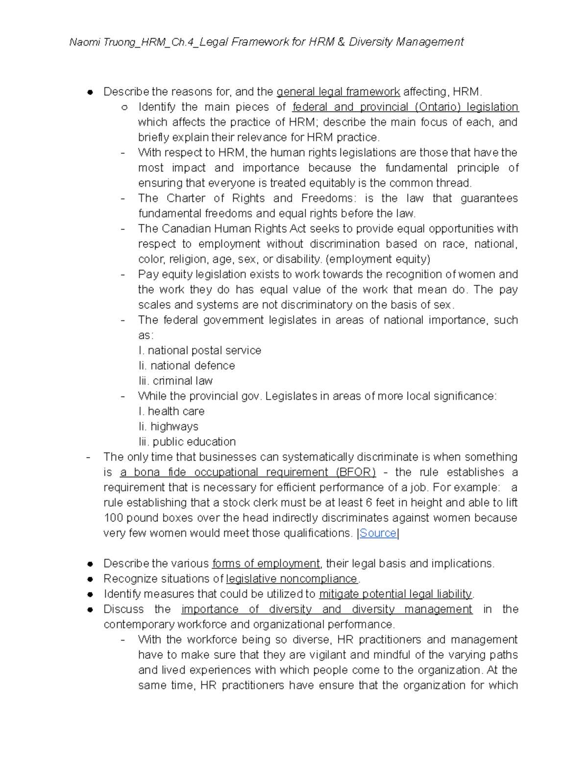 Legal Frameworks in Canada - Naomi Truong_HRM_Ch_Legal Framework for ...