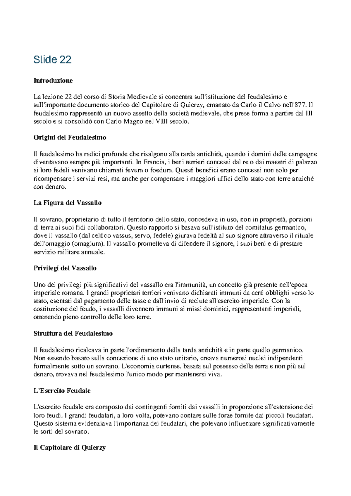 22-48 - Riassunto slide montecchio storia medievale - Slide 22 ...