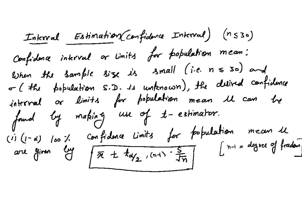 Estimation theory 2 - Engineering Mathematics IV - Studocu