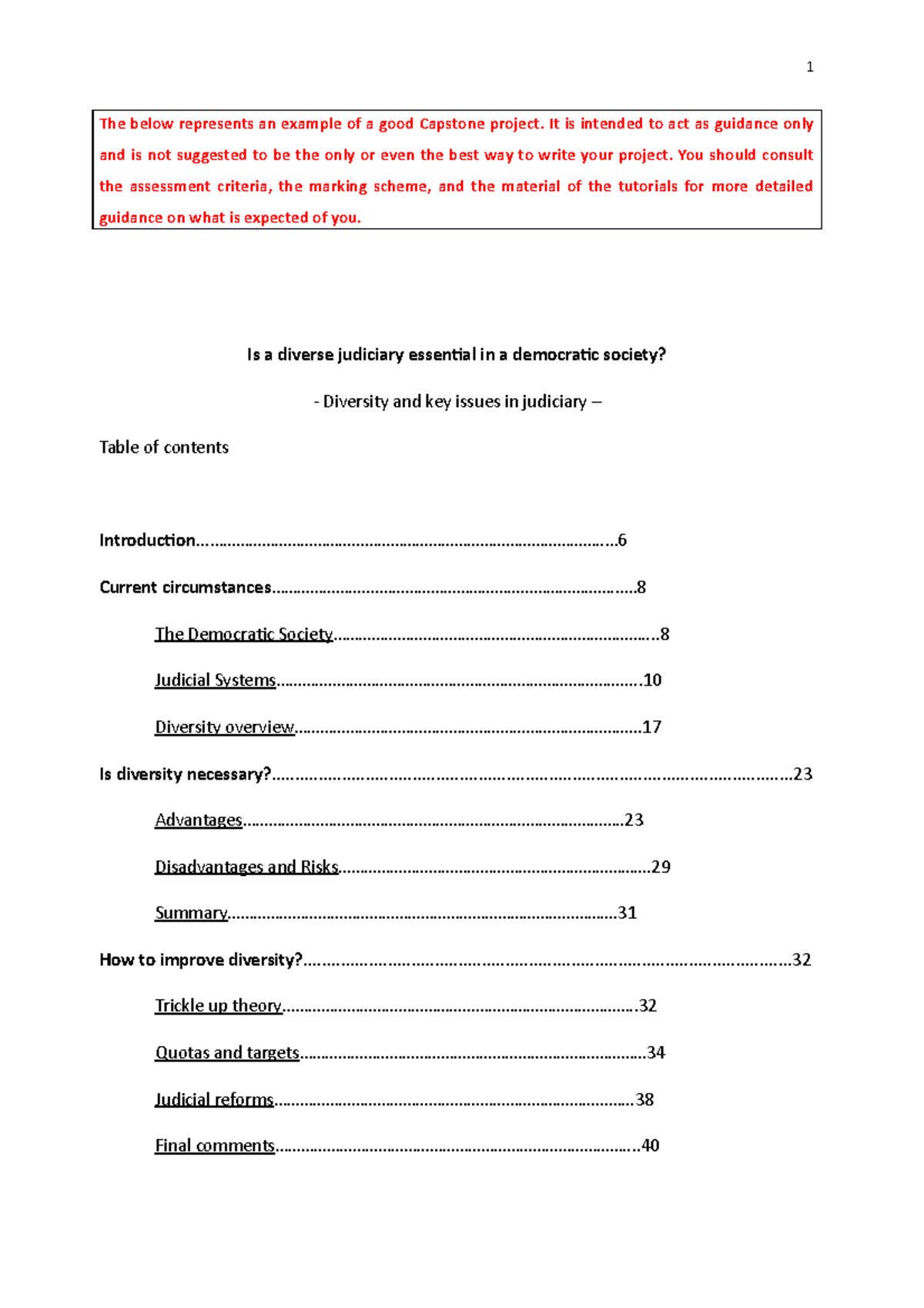 Submission Sample 1 Full Year - The below represents an example of a good Capstone project. It ...