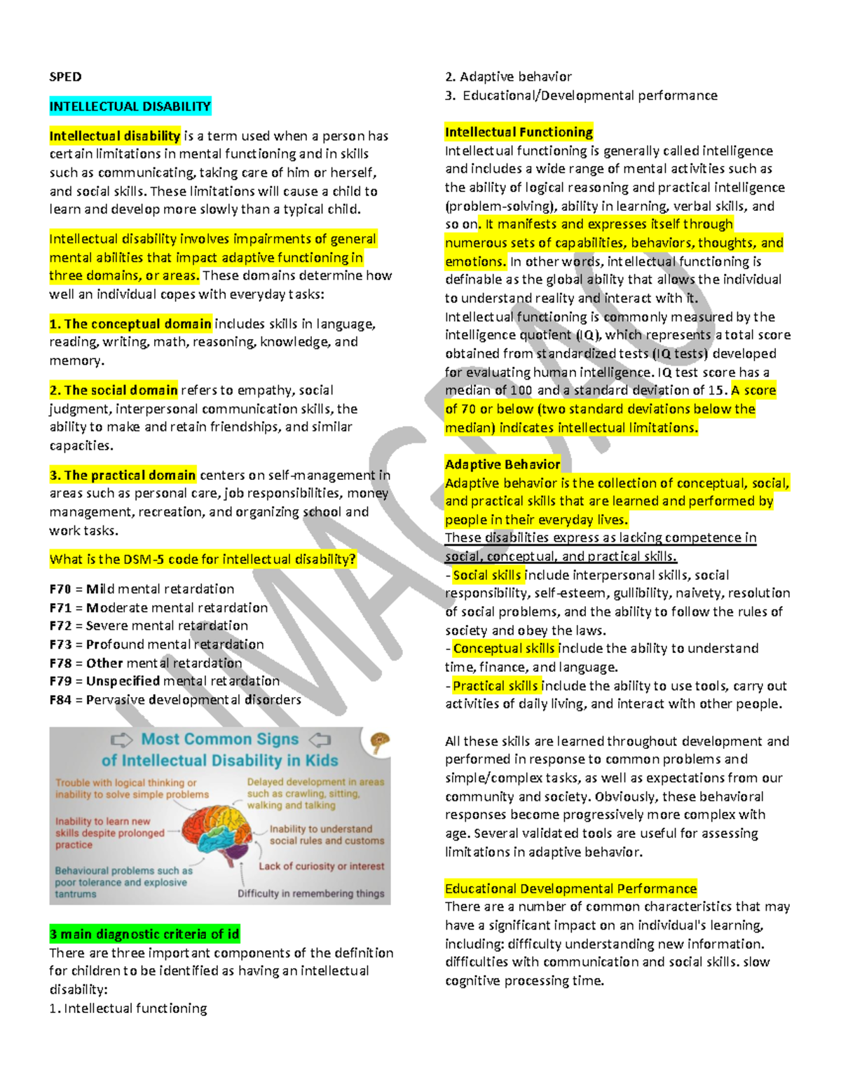 SPED- Reviewer - Give it a try - SPED INTELLECTUAL DISABILITY ...