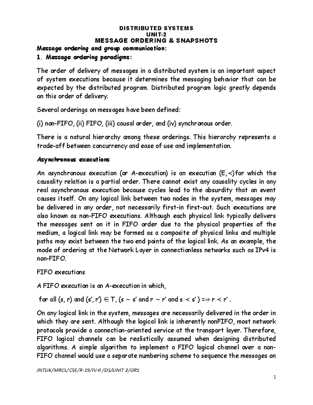 UNIT-2 DS - jntuk distributed systems the materials are divided into ...