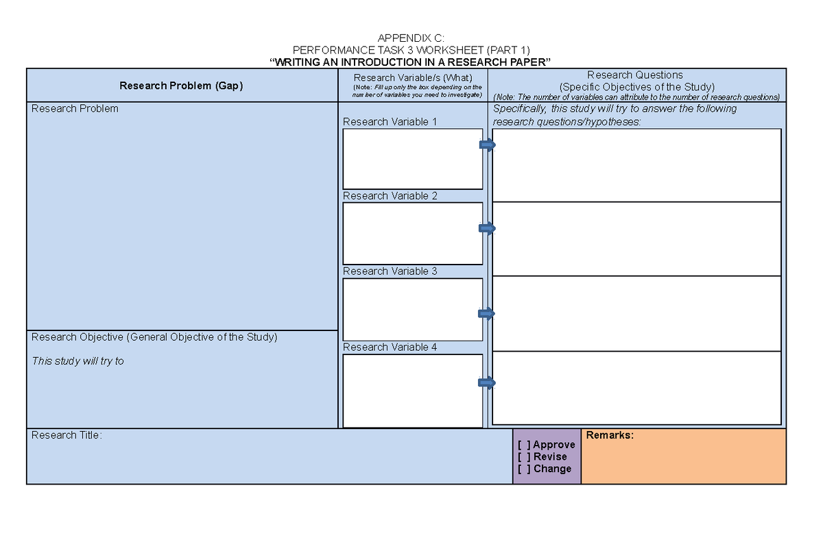 Performance Task Research Questions Hypotheses QA DONE - APPENDIX C ...