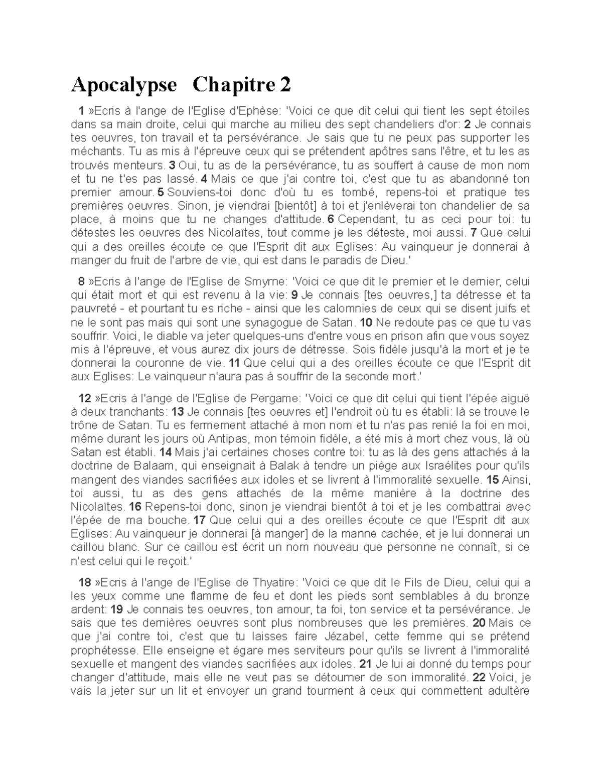 Apocalypse Chapitre 2 - Les actions des hommes sur la terreseront ...