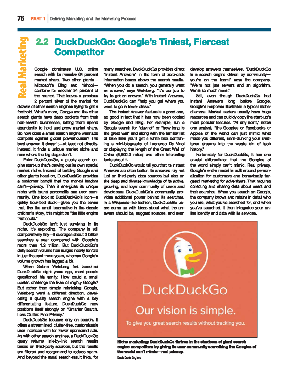 Case B - Duck Duck Go - Lecture notes 1 - Principles of Marketing - Studocu
