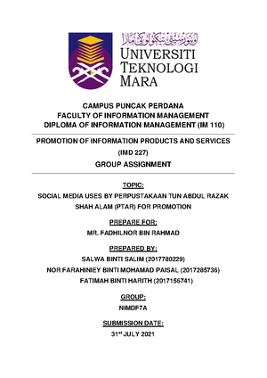 THE AACR2 RULES FOR BOOKS OR MONOGRAPH - CAMPUS PUNCAK PERDANA FACULTY ...