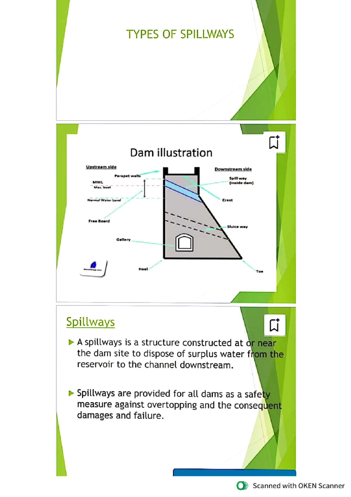 Spillway NOTE 1 - DHS - Civil engineering notes - Studocu
