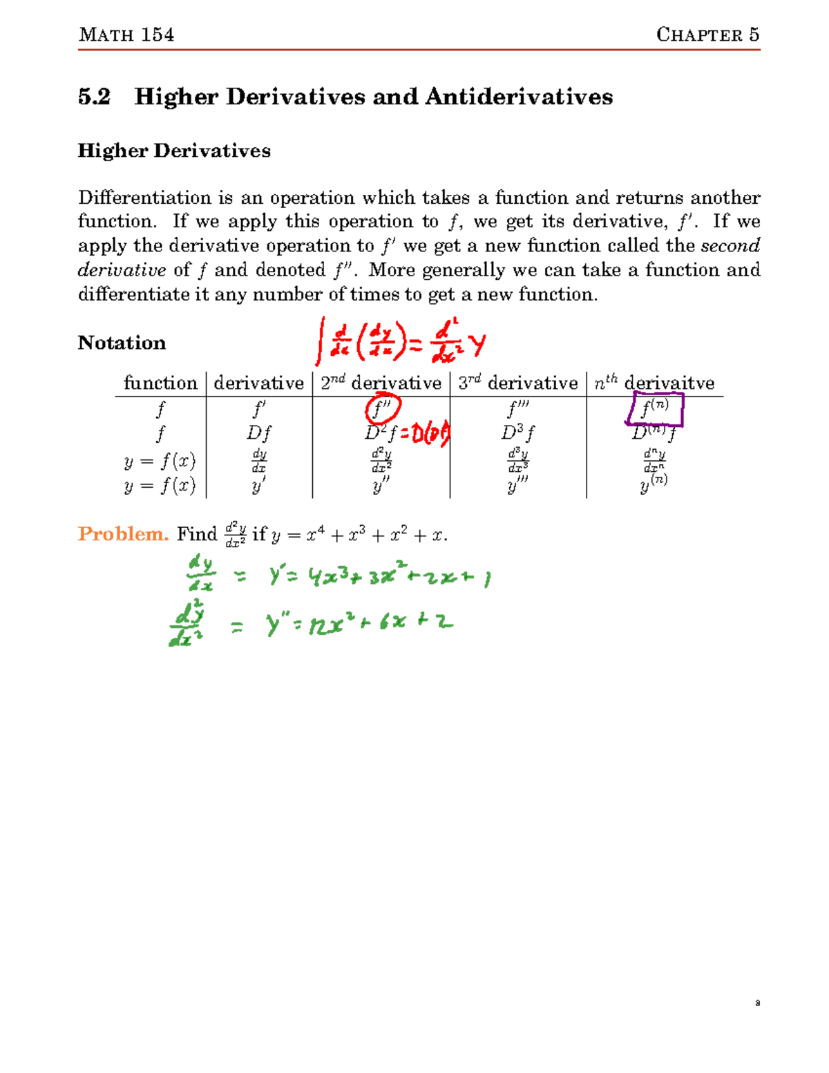 week 2 lecture slides for math 154 biological sciences - M ATH 154 5 C ...