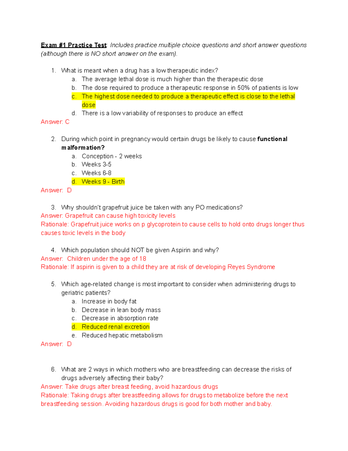 Patho #1 Study Guide Answers + Rationales - Exam #1 Practice Test ...