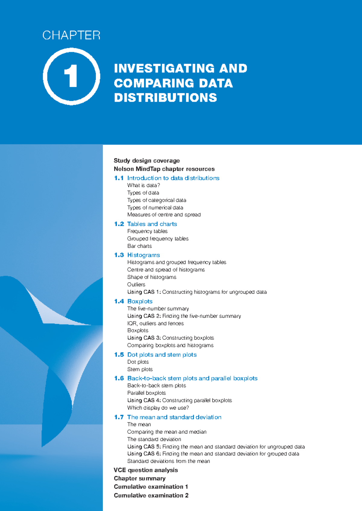 01 Nelson VICmaths General 11 SB 48192 TXT 2pp (1) - INVESTIGATING AND COMPARING DATA ...