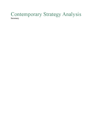 Robert M. Grant - Contemporary Strategy Analysis summary - The key ...