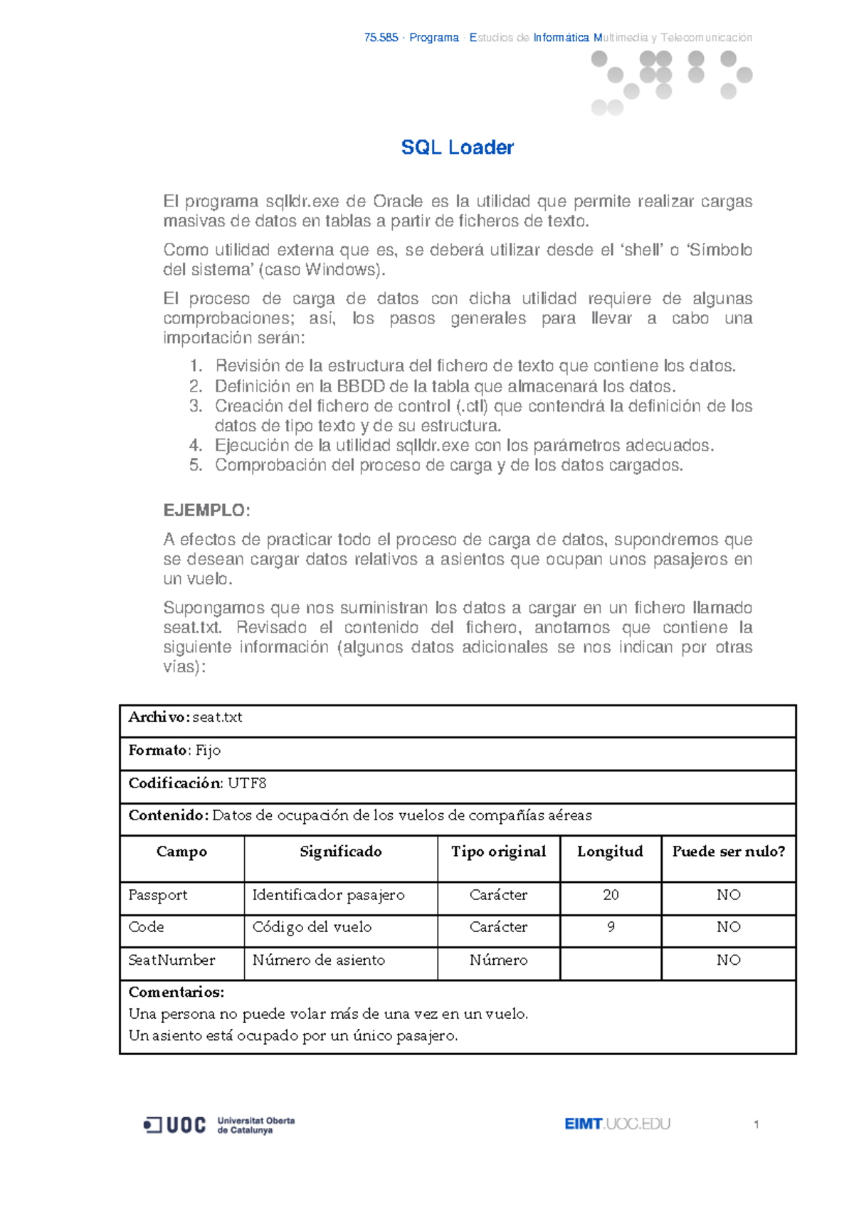 Sql Loader - SQL Loader El programa sqlldr de Oracle es la utilidad que ...