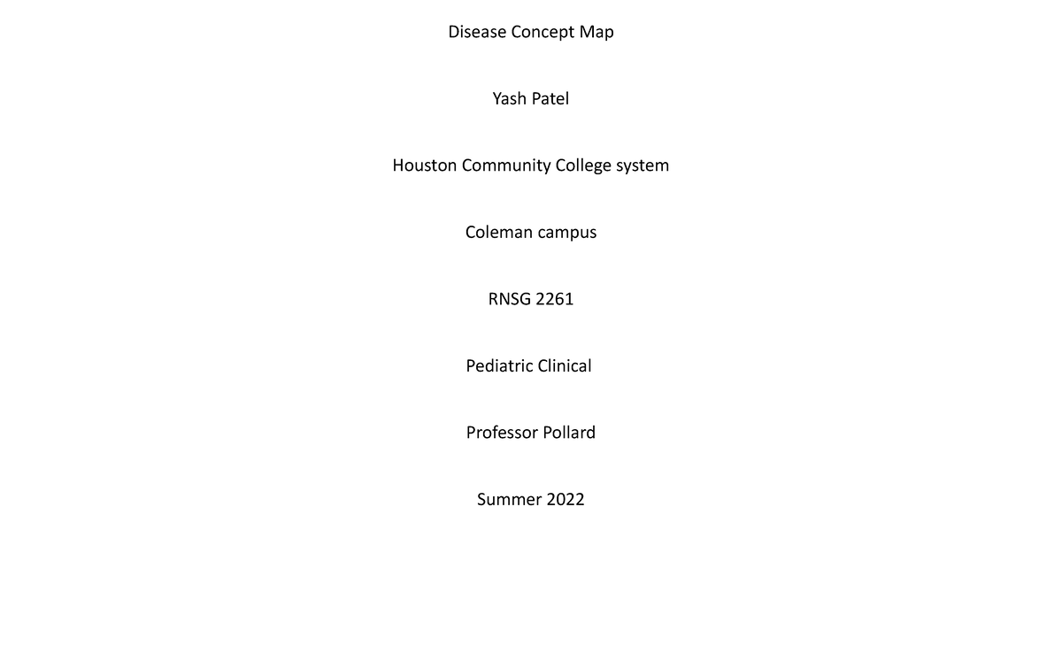 Disease Concept Map Gestational Diabetes - Disease Concept Map Yash ...