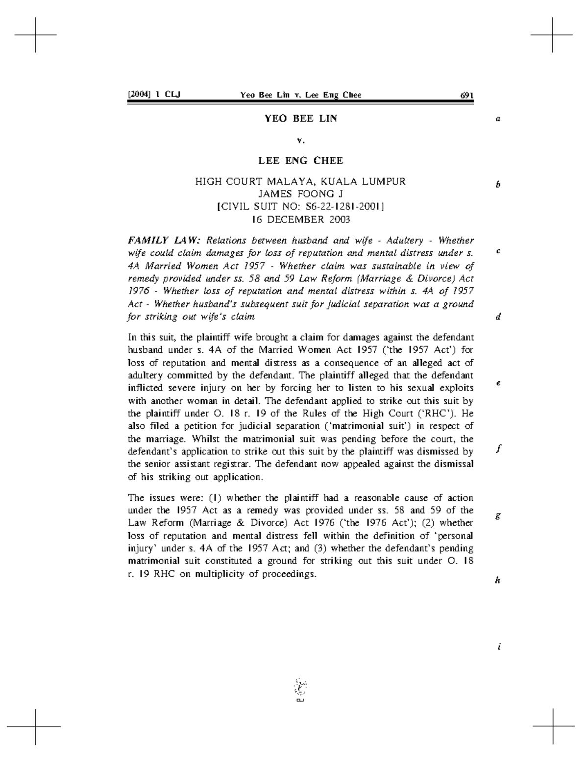 Yeo Bee Lin - Case law - a b c d e f g h i [2004] 1 CLJ Yeo Bee Lin v ...