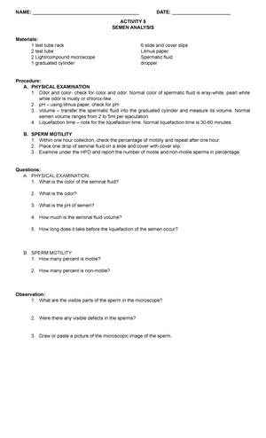 ACT - laboratory activity - Cell and Molecular Biology - NAME