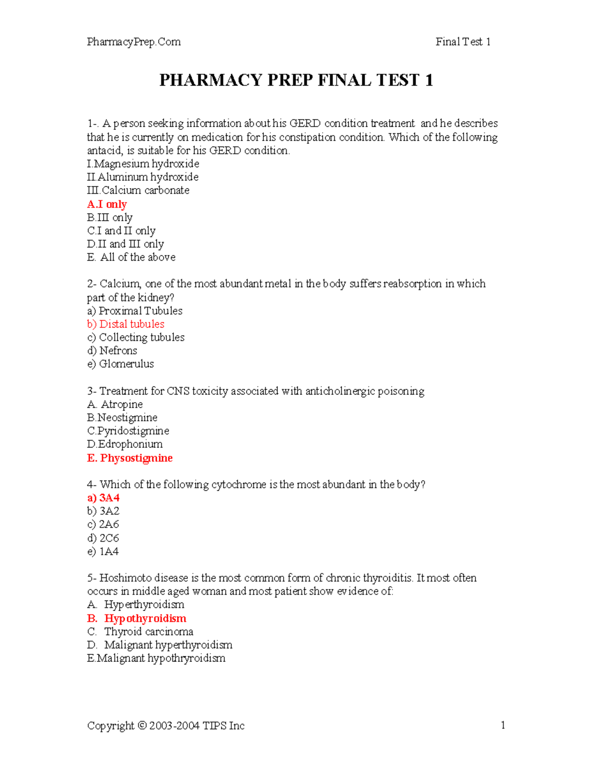 Module 5 Board Questions PHARMACY PREP FINAL TEST 1 1 A Person