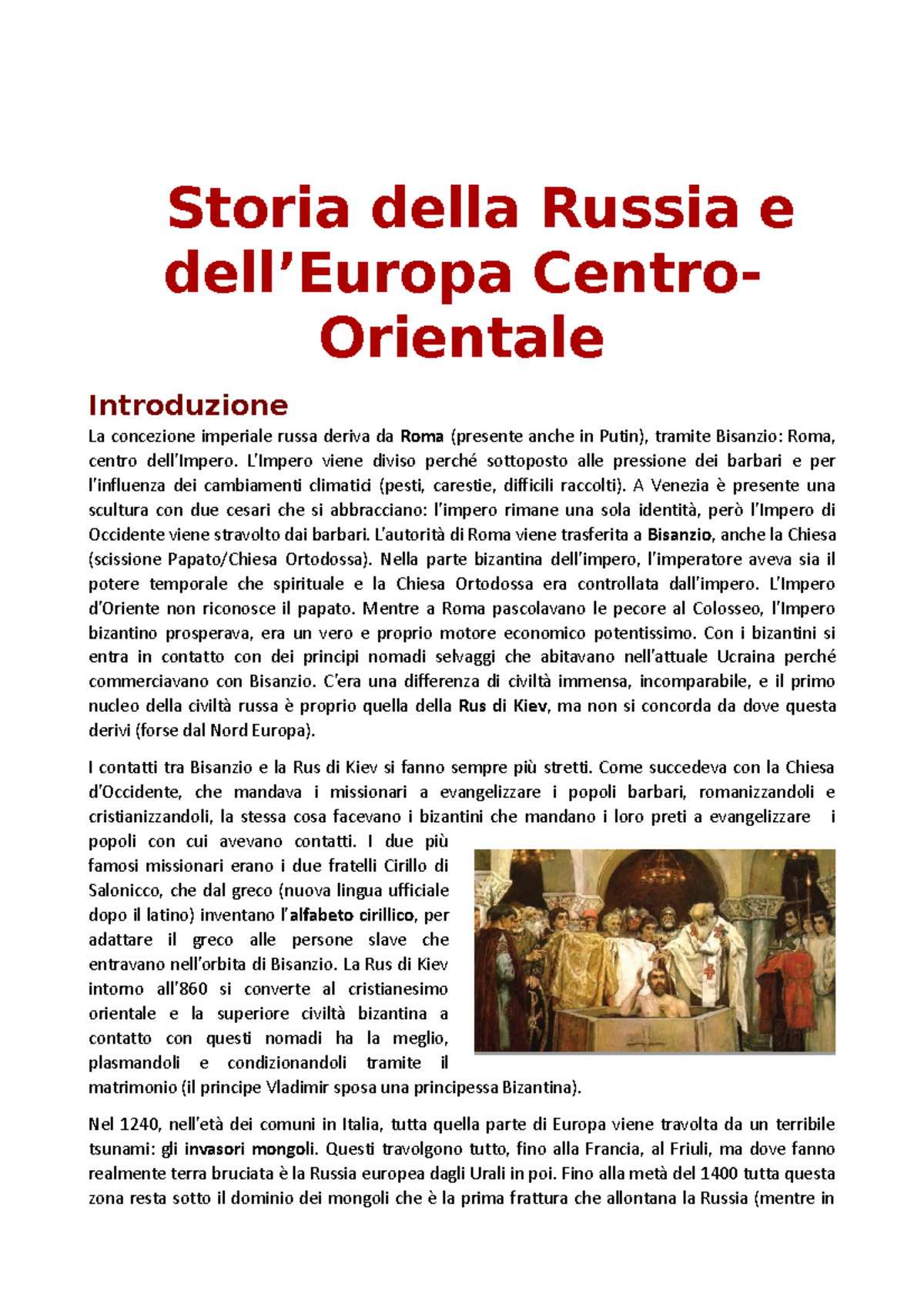Storia della Russia e dell'Europa Centro Orientale - Roma Tre - Storia ...