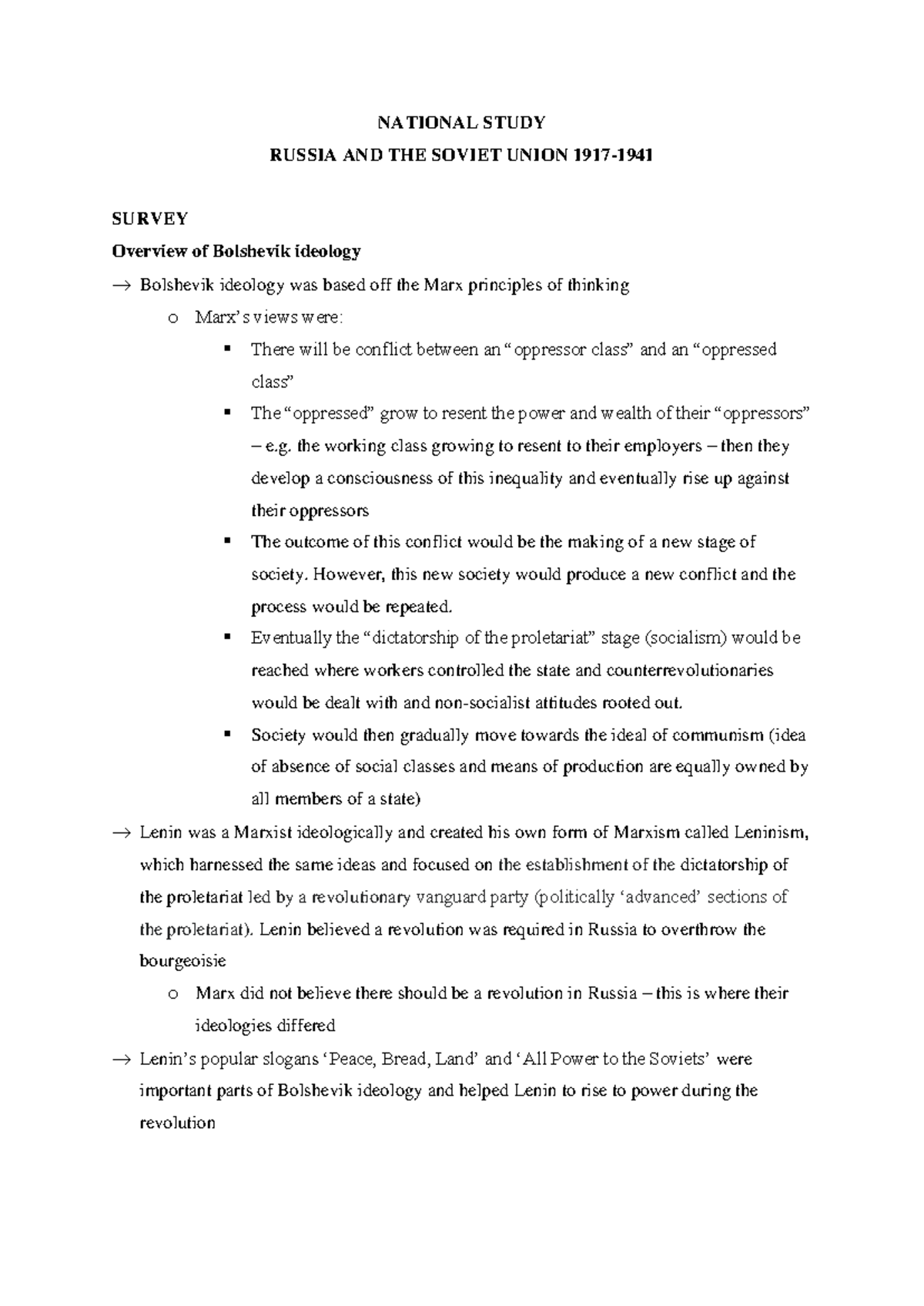 National study Russia Modern History - NATIONAL STUDY RUSSIA AND THE ...