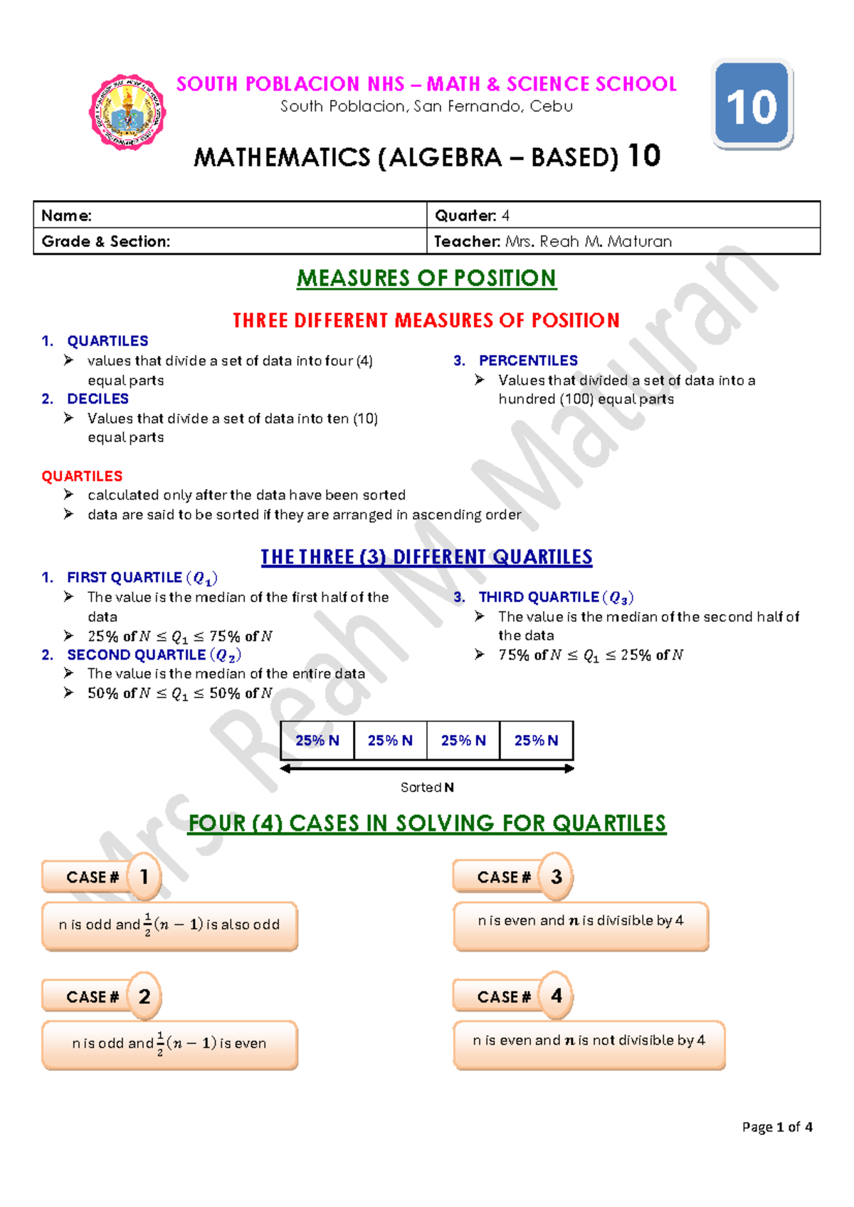 Mathematics-10-Notes-Measures-of-Position-Quartiles-Deciles-Percentiles ...