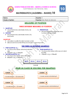 Module 7 Module 1 Q4 - SHS General Chemistry 2 Quarter 3: Week 7 ...