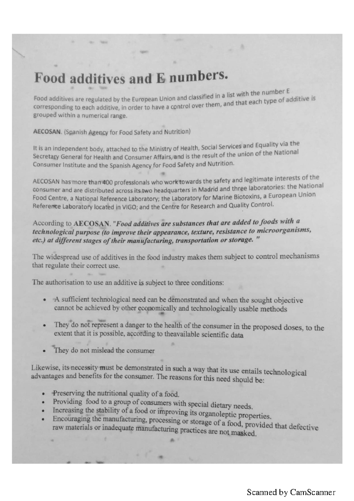 FOOD Additives - POWERPOINT PRESENTATION - Food chemistry - Studocu