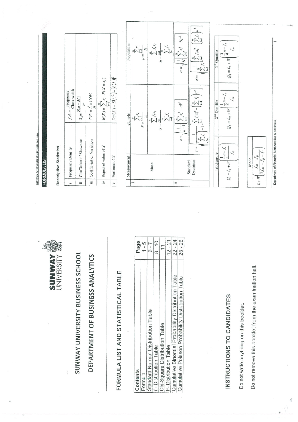Formula Sheet - BSc Accounting and Finance - Studocu