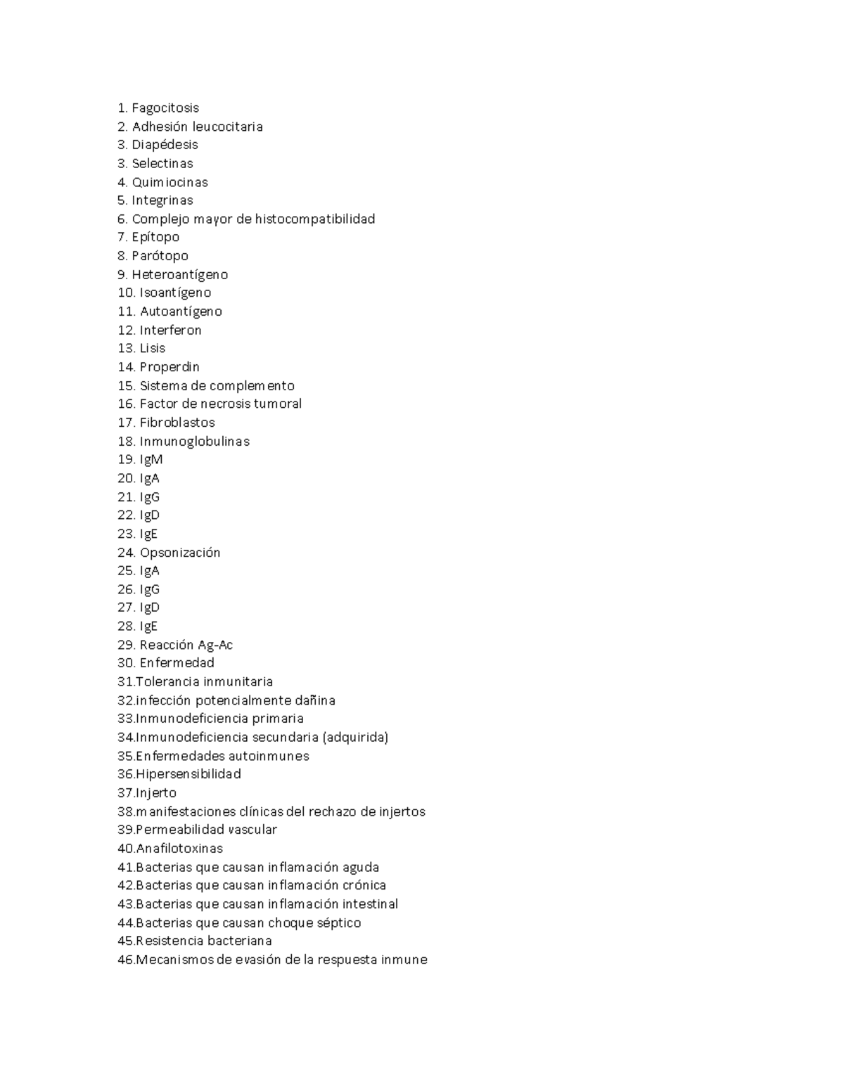 Glosario - Espero ayude - Fagocitosis Adhesión leucocitaria Diapédesis ...