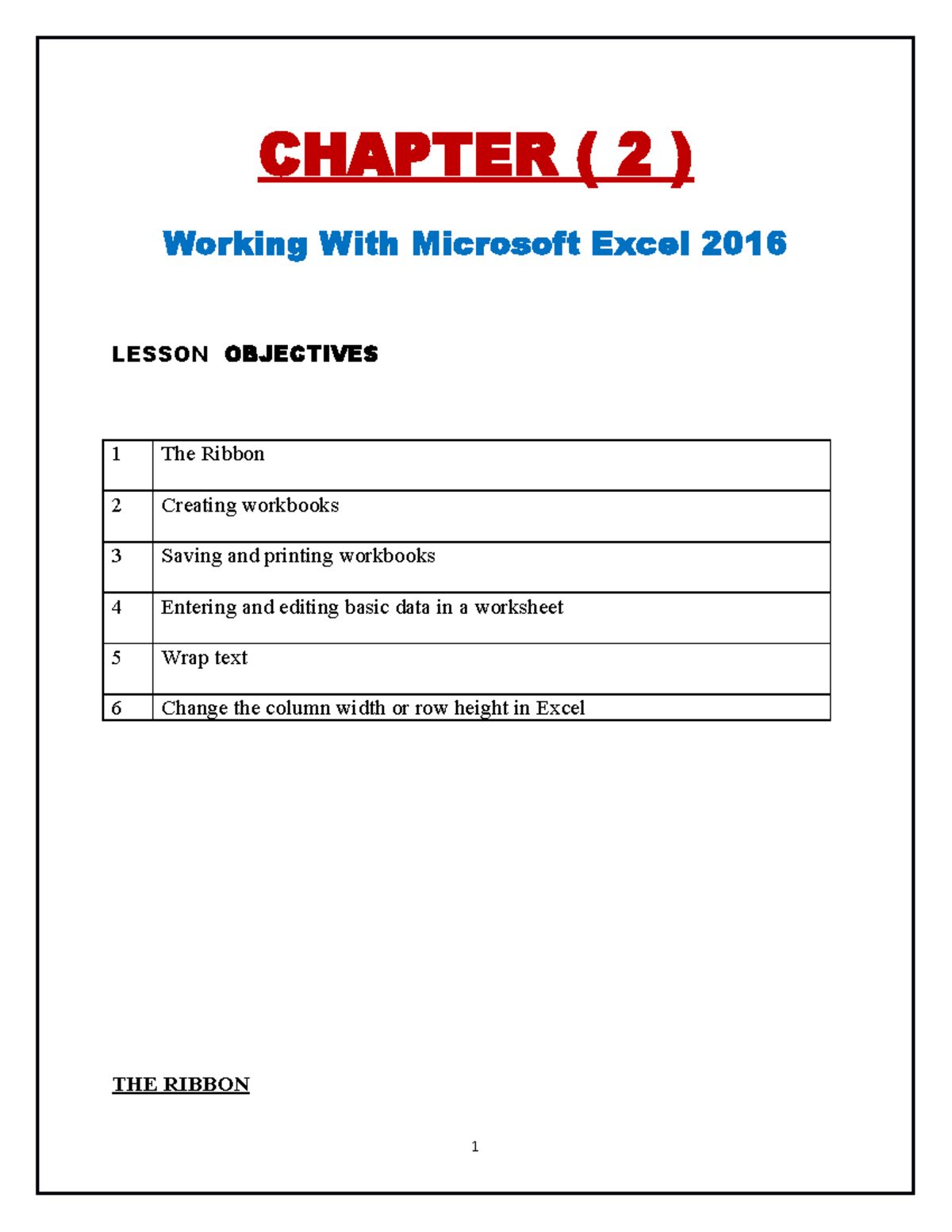 Chapter 2 - Computer functions - CHAPTER ( 2 ) Working With Microsoft ...