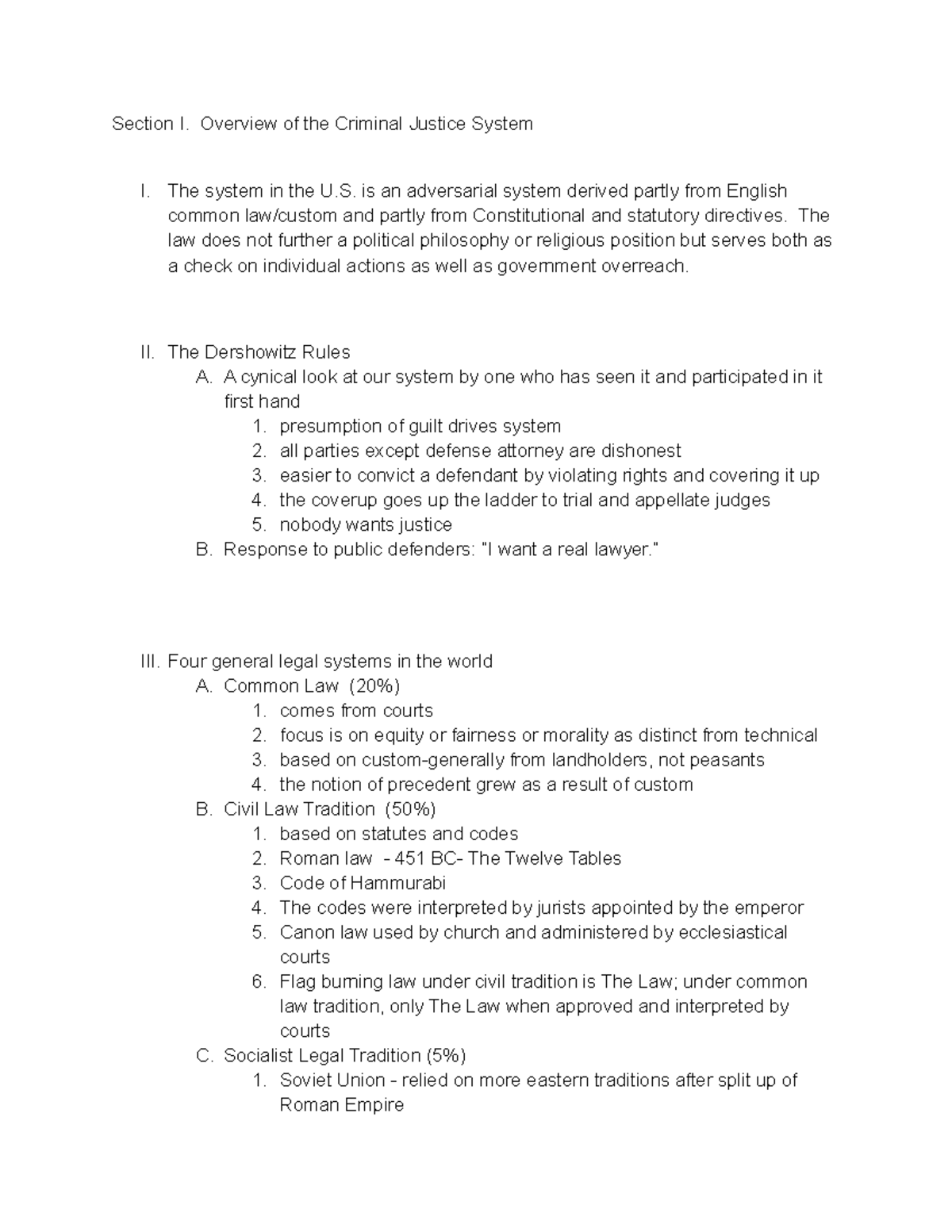 2400 section 1 - Outlines of all the course material provided by ...