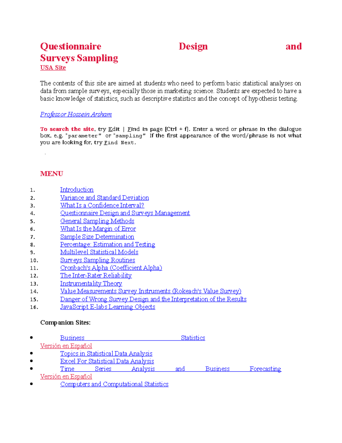 Questionnaire Design - Lecture notes 2 - Questionnaire Design and ...