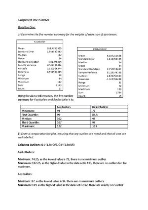 Week 2 Linear Regression Analysis - tutorial worksheet - SCI1020: Introduction to Statistical ...