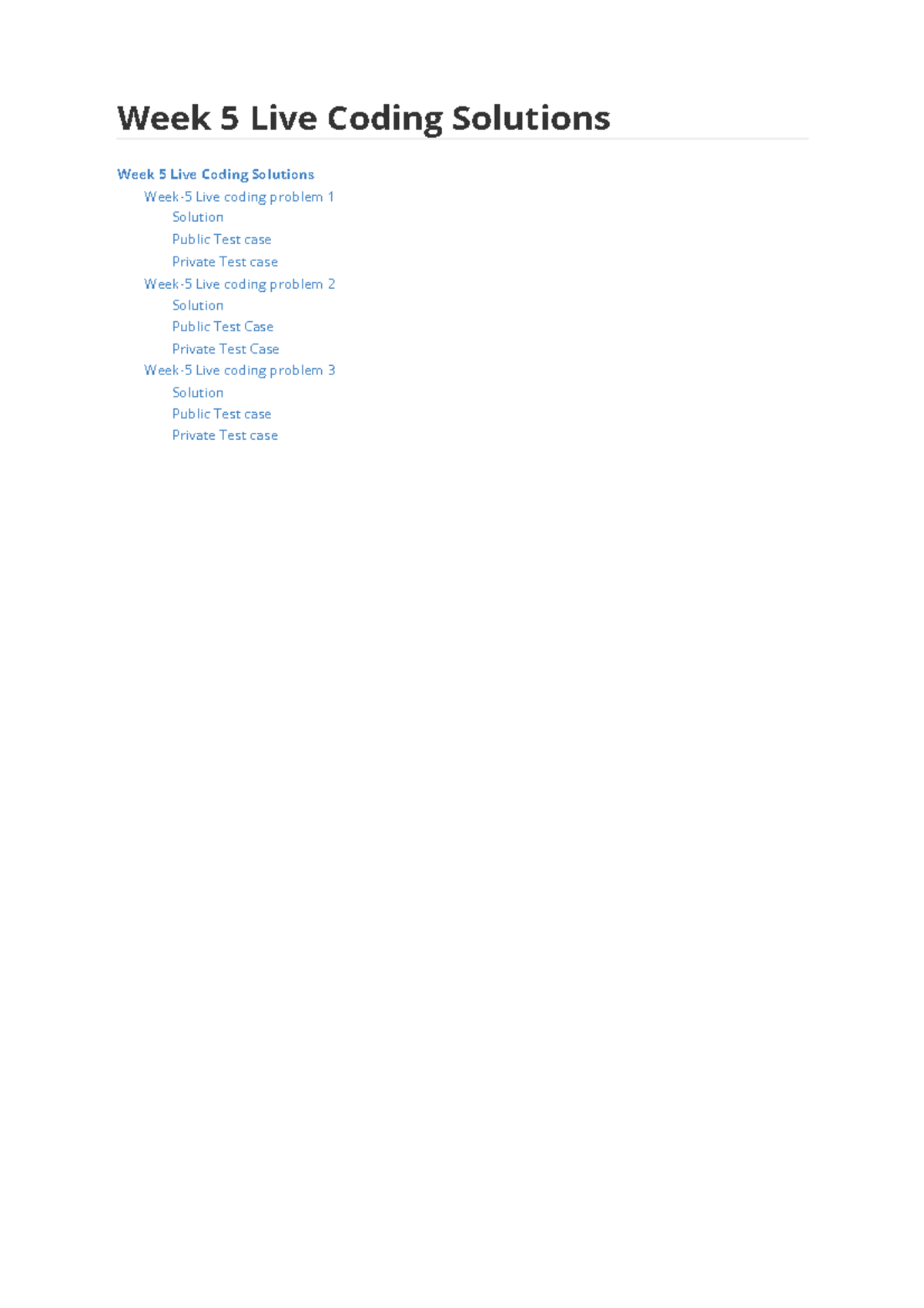 Week 5 Live Coding Solution - Week 5 Live Coding Solutions Week 5 Live Coding Solutions Week-5 ...